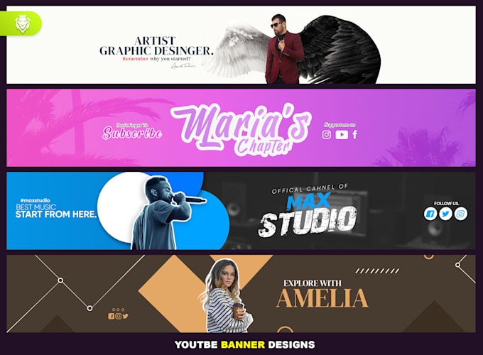 Make a high quality youtube banner for you by Mirzaasadtahir | Fiverr