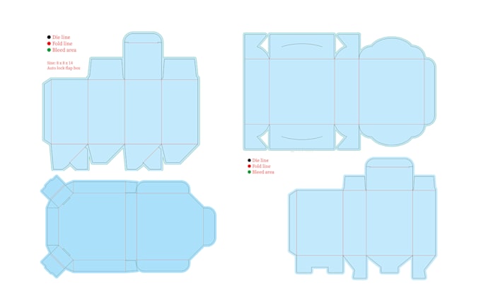 Create perfect box packaging dieline, diecut line and design by ...