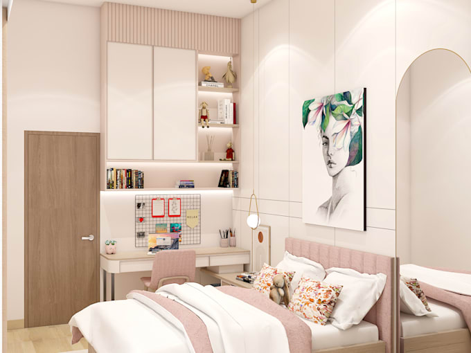 Design your dream bedroom by Alyshaka | Fiverr