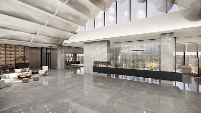 Interior design, rhino 3d model, drawing, and rendering by Keyixiang ...