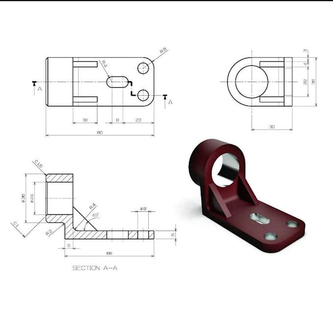 Do 2d drawing and 3d modeling using autocad by Dineshrg | Fiverr