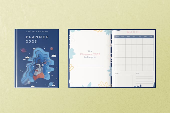 Design custom printable planner, journal notebook cover and page by ...