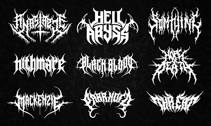 Draw custom black, slam, brutal, grindcore death metal logo for your band brand by Hamza11v22 ...