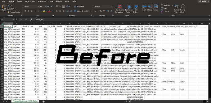 Provide excel formatting, data cleanup, merging and sorting by Arg9091 ... Provide excel formatting, data cleanup, merging and sorting by Arg9091 ...