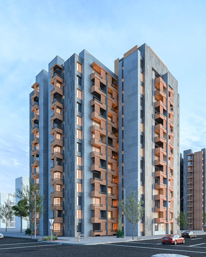 Render 3d residential building for by Ajabbar916 | Fiverr