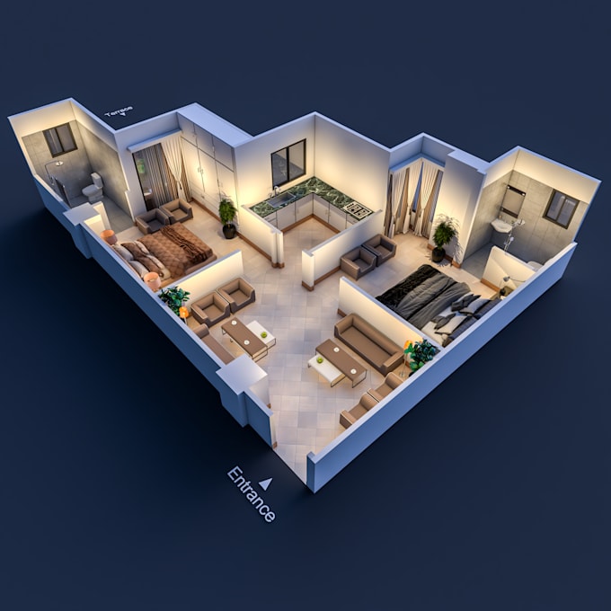 Render 3d plans for you by Ajabbar916 | Fiverr