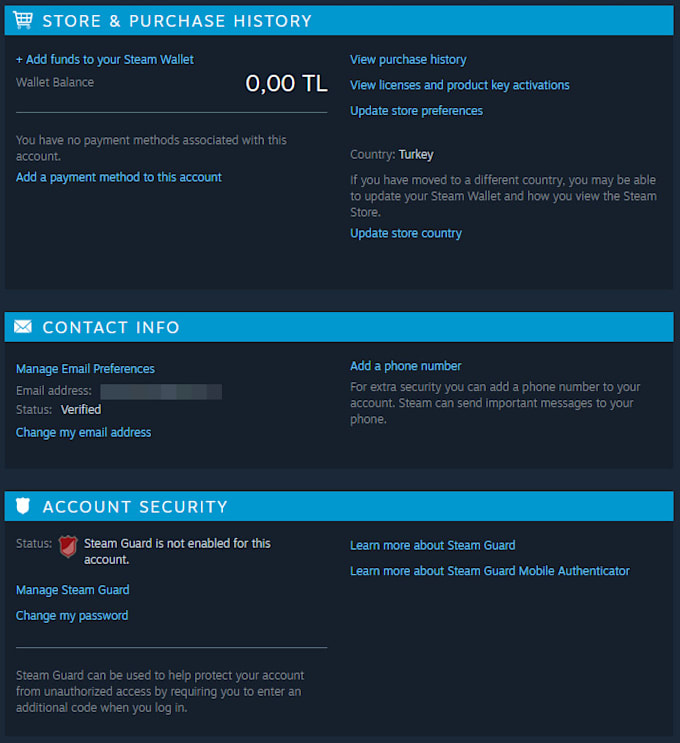 Make a turkish steam account for you by Hamoosbusiness | Fiverr