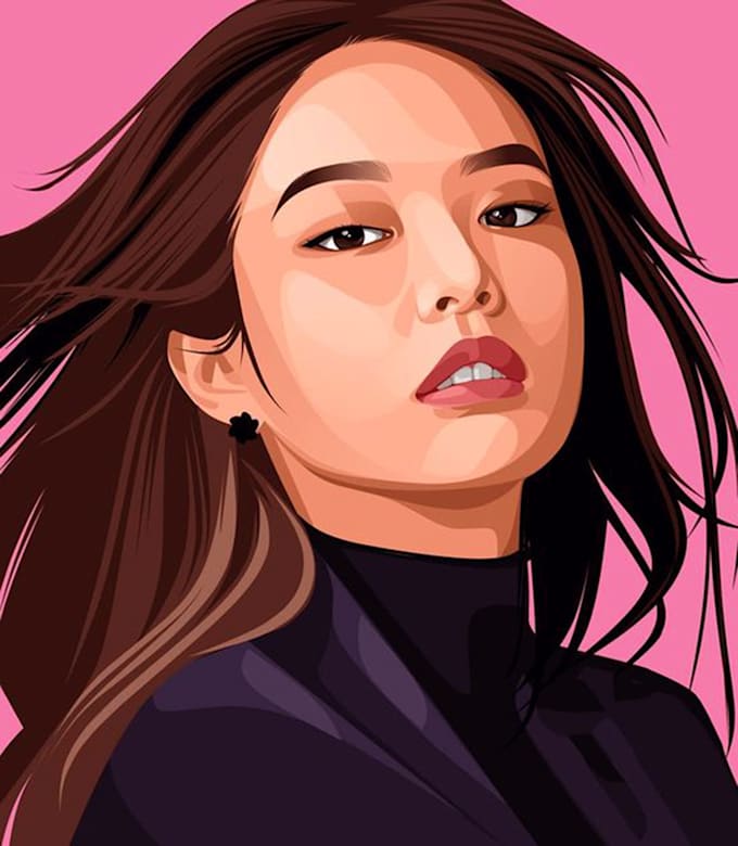Draw portrait into vector art for you by Anikazietsman | Fiverr