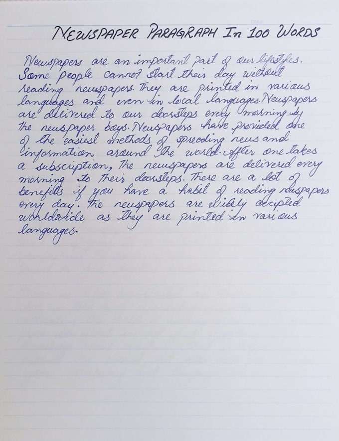 Write anything you want in neat and beautiful handwriting by ...