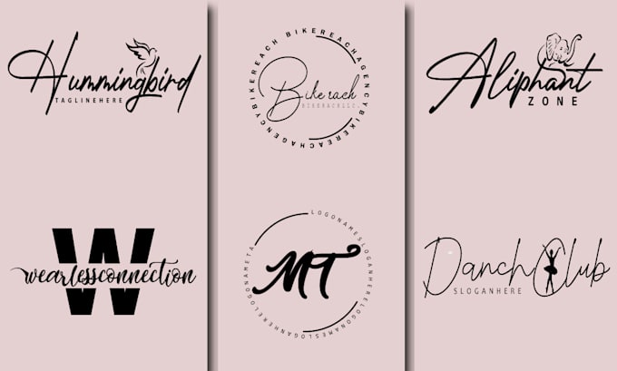 Design scripted, signature, cursive, handwriting logo by Ratulasif | Fiverr