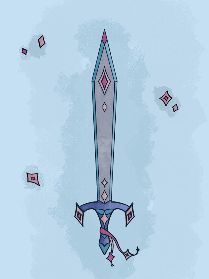 Draw your dnd fantasy magical items or weapons in simple flat style by ...