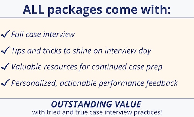 Prepare you to ace consulting case study interviews by Savannahssh | Fiverr
