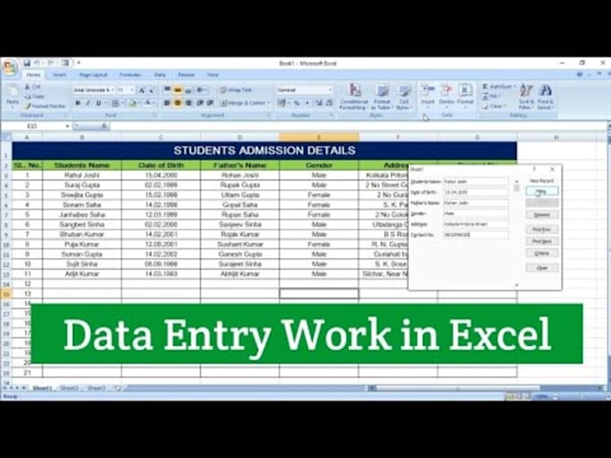 Build your custom excel spreadsheet by Harishcr7 | Fiverr