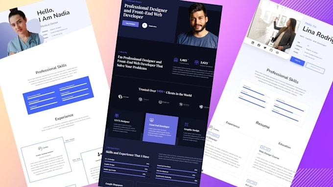 Build creative portfolio resume website using wordpress by Segmamiweb | Fiverr