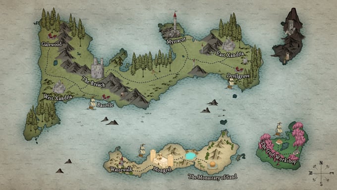 Make a quality world map for your dnd setting by Paulandreimihai | Fiverr