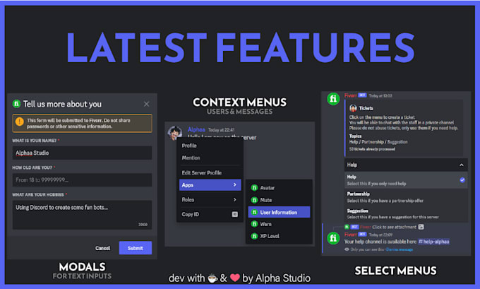 Create a custom discord bot for your server by Alphastudioprod | Fiverr