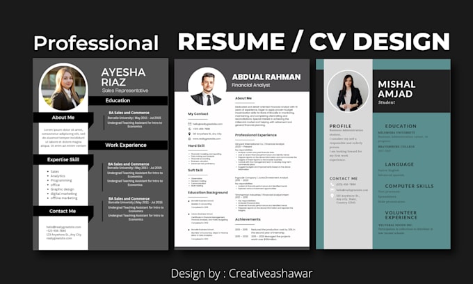 Design a professional typographic resume, cv, and cover letter by ...
