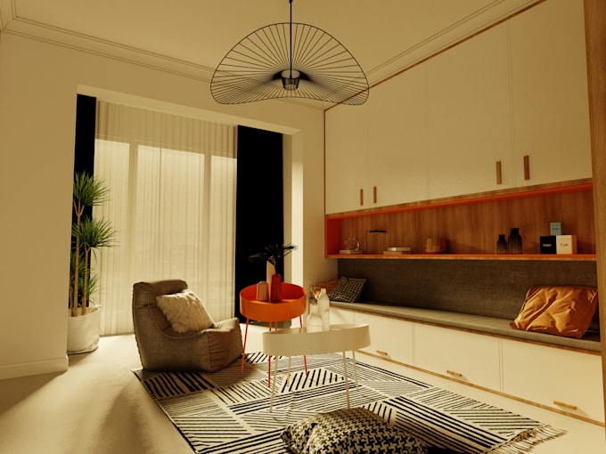 A make realistic interior design by Romin1 | Fiverr