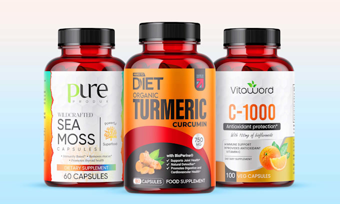 Do product label design and supplement label design by Designgrape | Fiverr