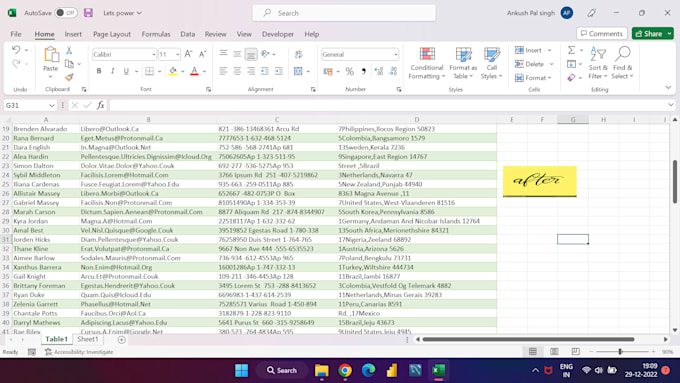Clean, format, organize data and create power bi reports by Ankushpalsingh | Fiverr