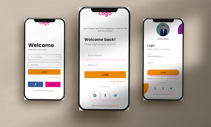Create cool ui ux design for your mobile app by Mian_ahmer | Fiverr