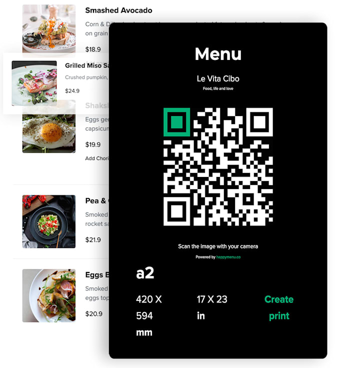 Professionally design a scannable qr code menu for you by Aka_seo | Fiverr