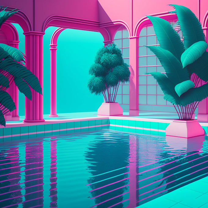 Create original vaporwave art by Strangejuice | Fiverr