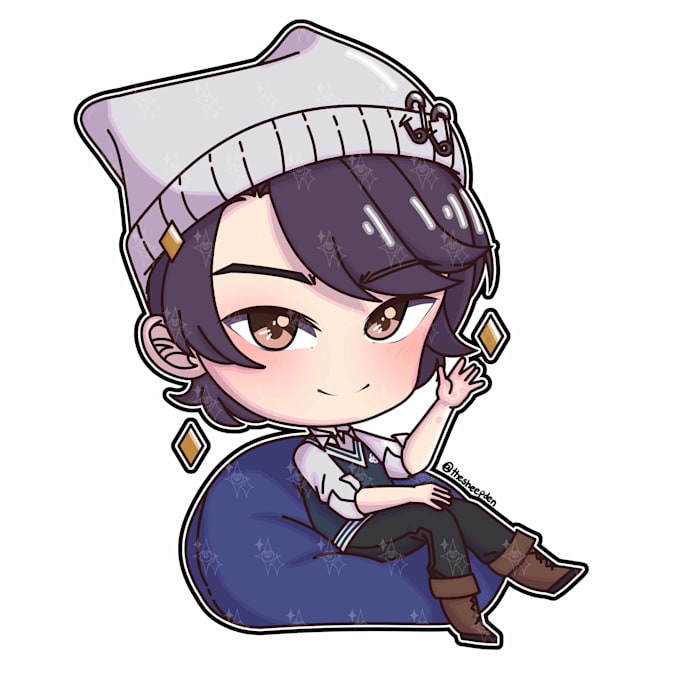 Draw cute cell shaded chibis for you by Imlyncorrea | Fiverr