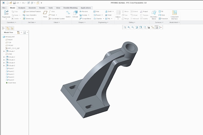 Design 2d and 3d models for manufacturing using ptc creo by ...