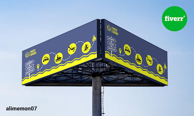 Design billboard, vinyl banner, hoardings, street signs, signboard by ...