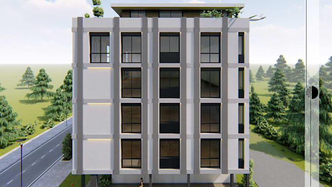 Facade design , 3d modelling and rendering by Smarchitects | Fiverr