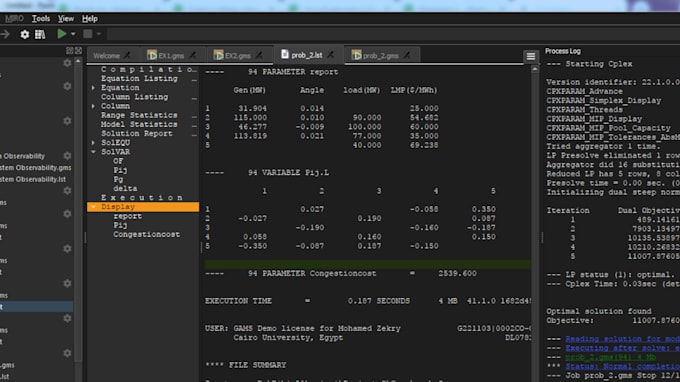 Do optimization using gams software by Mohamedzekry | Fiverr