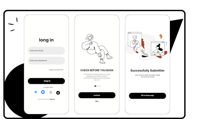 Be designer ui ux for your mobile app by Hafidbenelhadj | Fiverr