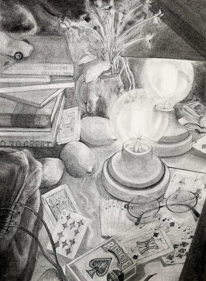 Draw amazing, unique charcoal art from a photo by Baileeking | Fiverr