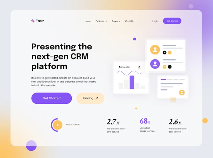 Design trending website landing pages ui ux design by Designerr_hub ...