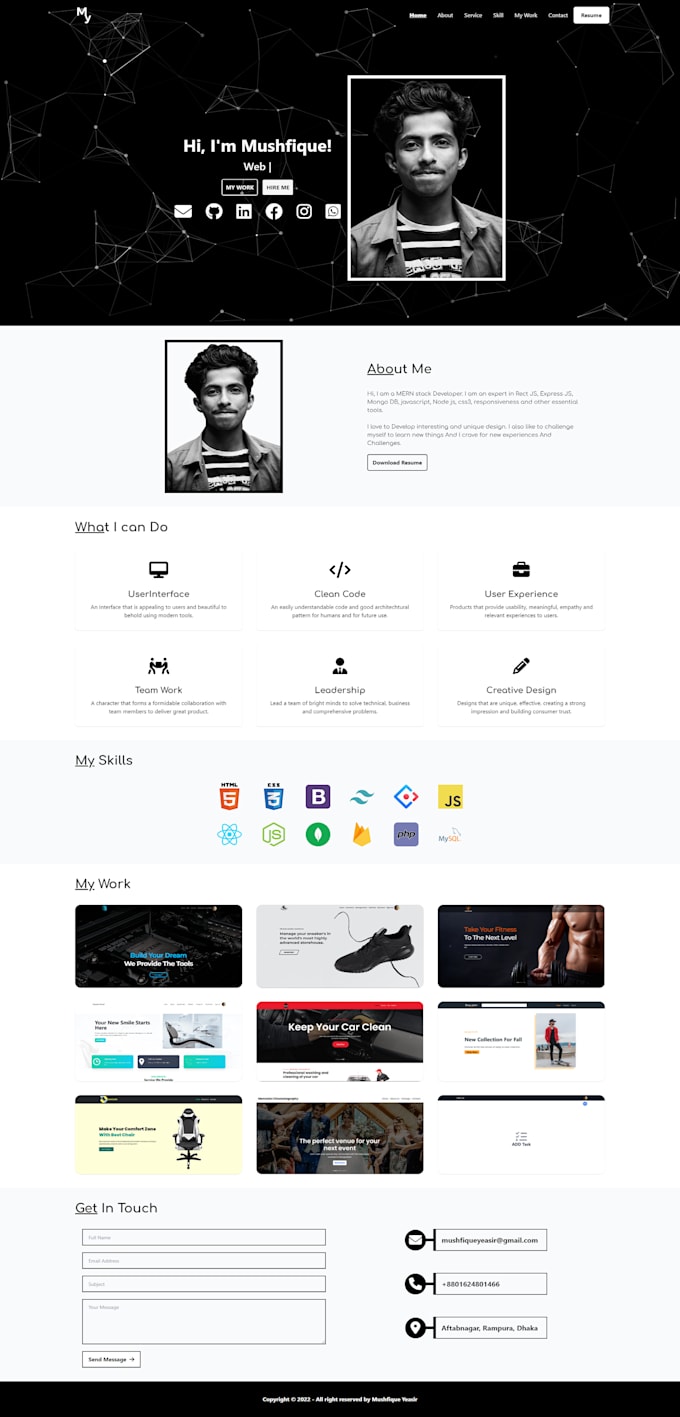 Be reactjs, nodejs developer, or mern developer by Mushfiqyeasir | Fiverr