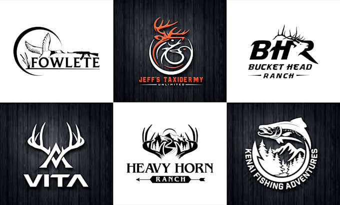 Design hunting fishing outdoor and deer logo by Robiul_art | Fiverr