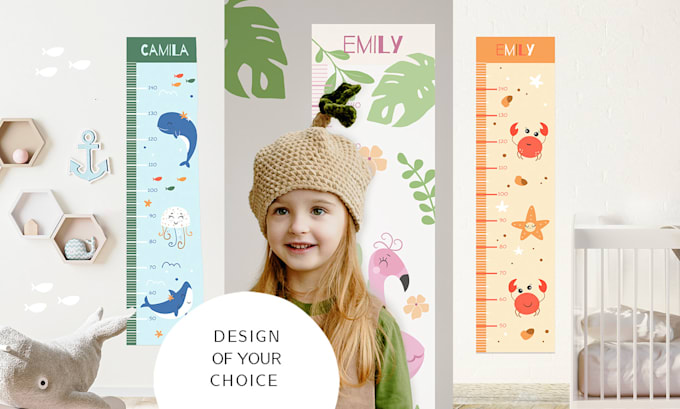 Design kids digital growth chart for printing by Elenahavroshka | Fiverr