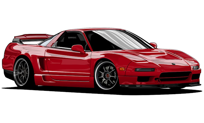 Make detailed design car vector illustration by Radevaadyaksa | Fiverr