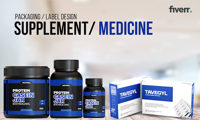Do supplements label design, medicine box packaging by Gfxmysteries | Fiverr