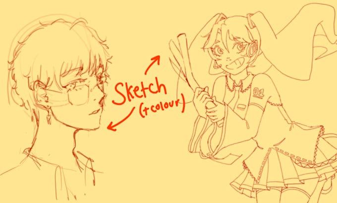 Custom anime profile picture drawing by Yolkiee_ | Fiverr