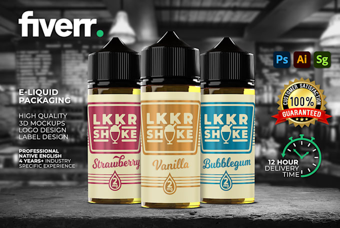 Create a label for your vape juice brand by Thomaslee1996 | Fiverr
