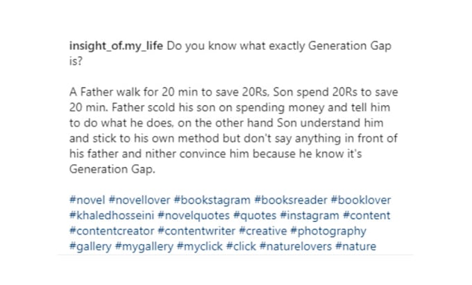 Write catchy and engaging social media caption for you by Hafsa_fatima02 | Fiverr