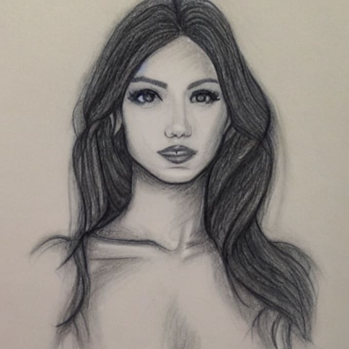 Make stunning drawings of beautiful women by Alainturinque | Fiverr