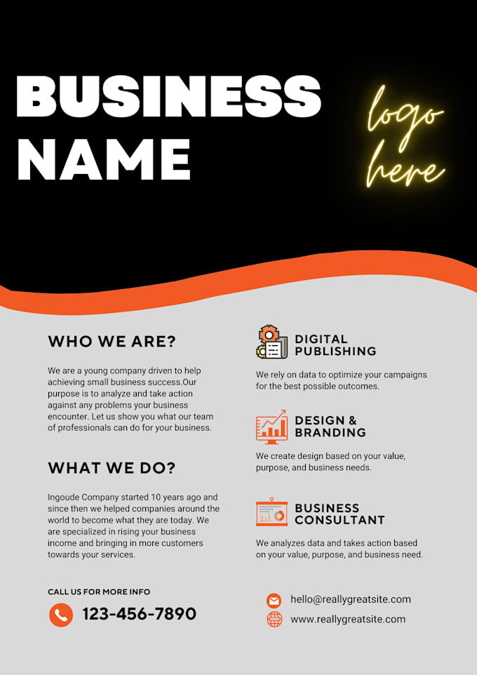 Create any type of flyer design by Tashfamalik1 | Fiverr