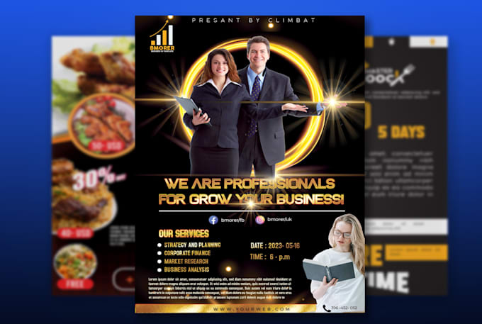 Design professional flyer design by Somenx | Fiverr
