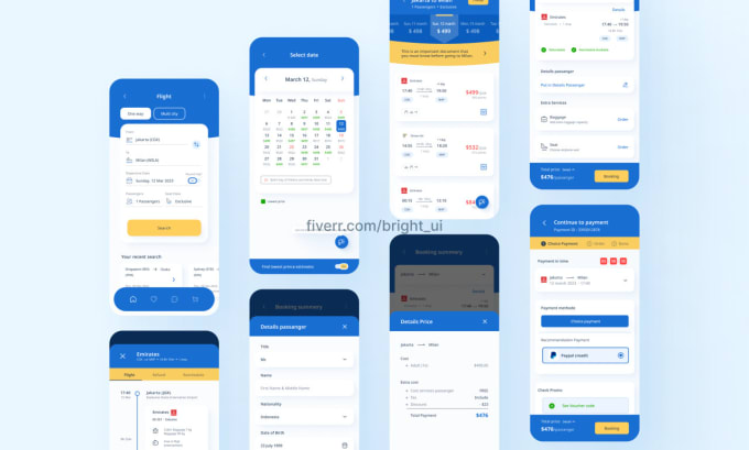 Create Express Custom Mobile App Ui Design In Figma By Brightui Fiverr