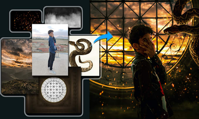 Photo manipulation and blend images in photoshop by Anarabie | Fiverr
