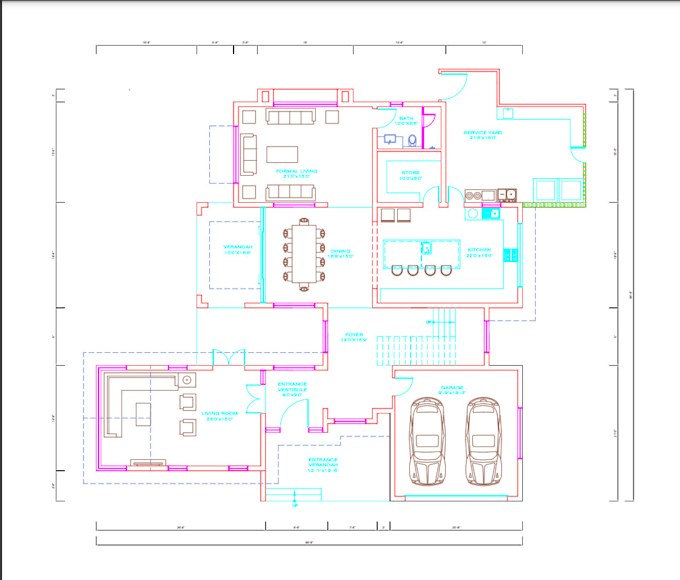 Draw and design architectural 2d plan by Dps365 | Fiverr