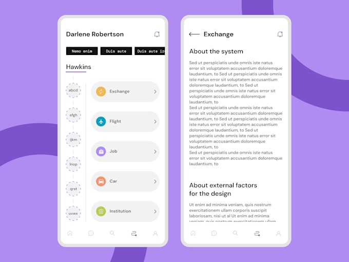 Design a trendy and clean ui ux design for a mobile app by Creativdity ...